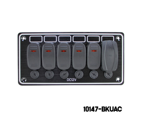 AAA - 5 Gang Switch Panel - With USB Ports ( Type A + Type C)